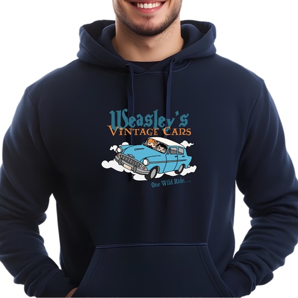 Warner Bros. | Tops | Hoodie Weasleys Vintage Cars Harry Potter ...